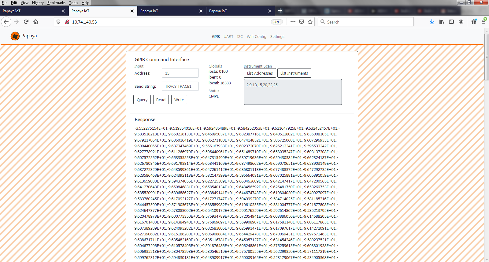 Papaya Controller using NI MAX GUI