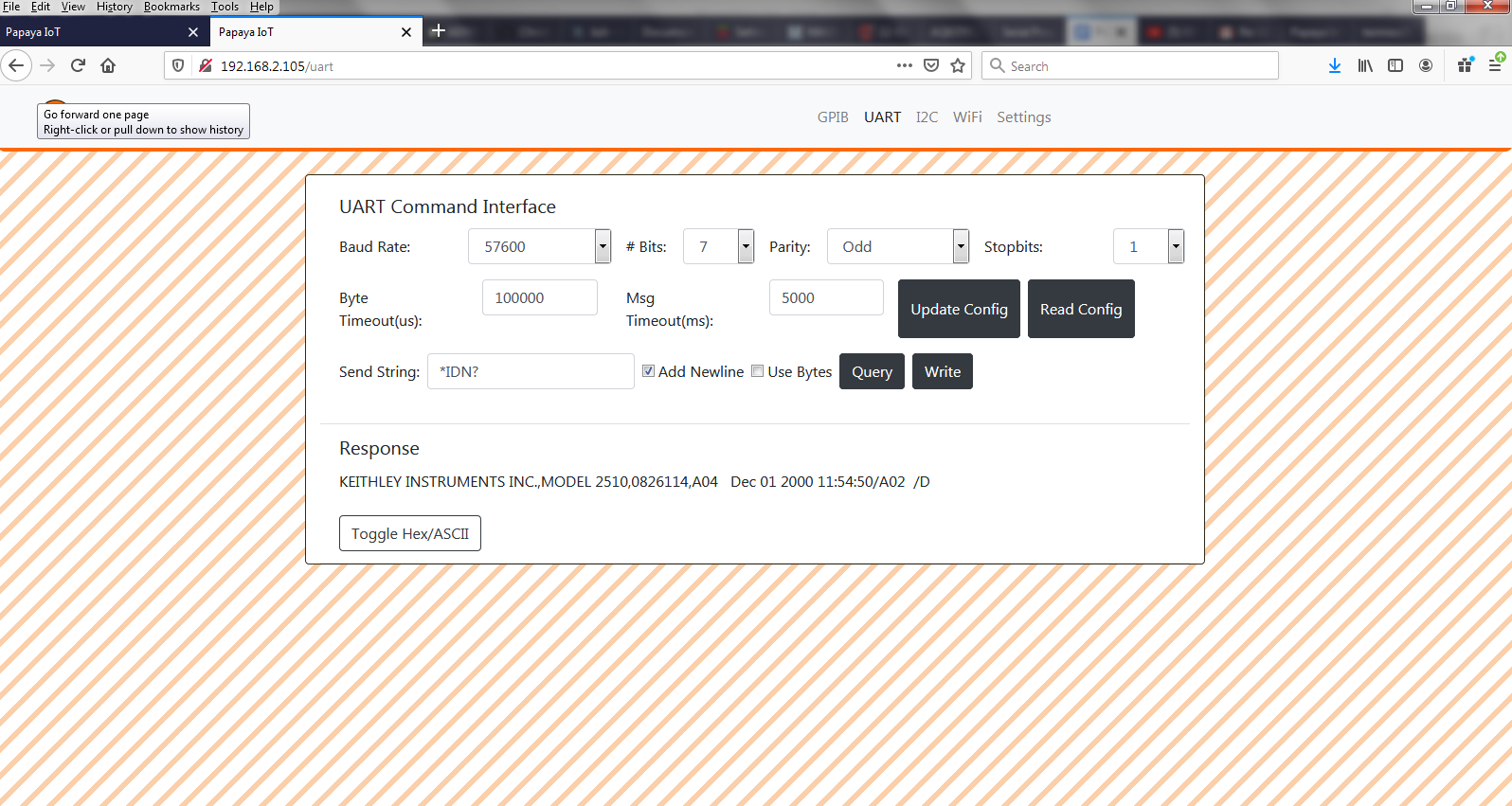 Raw Byte Write-Query Mode