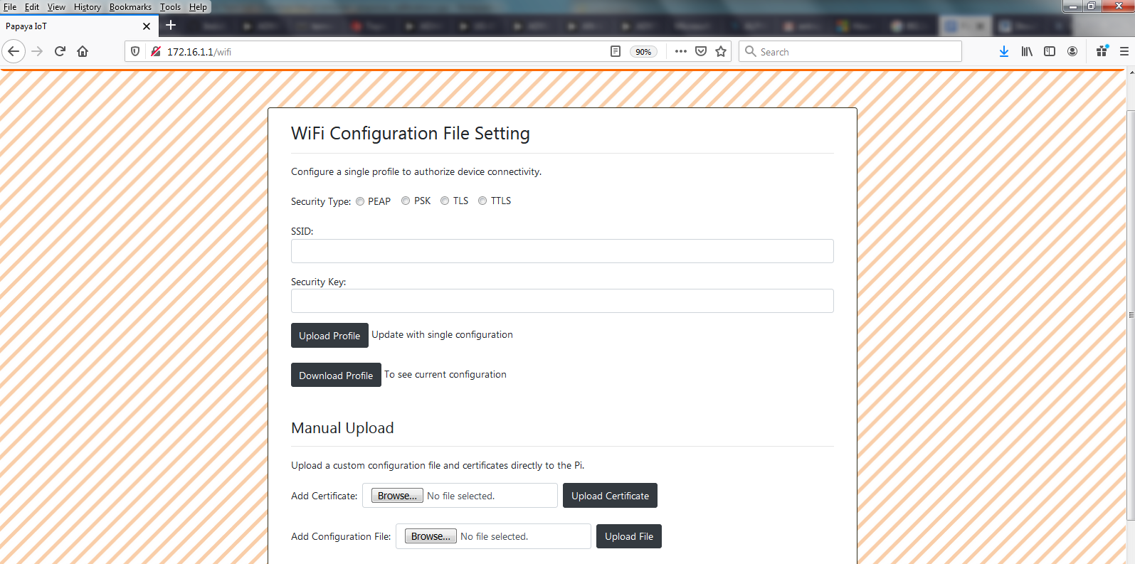 8. Obtaining the IP address of both the Gigabit ethernet connection and WiFi connection.